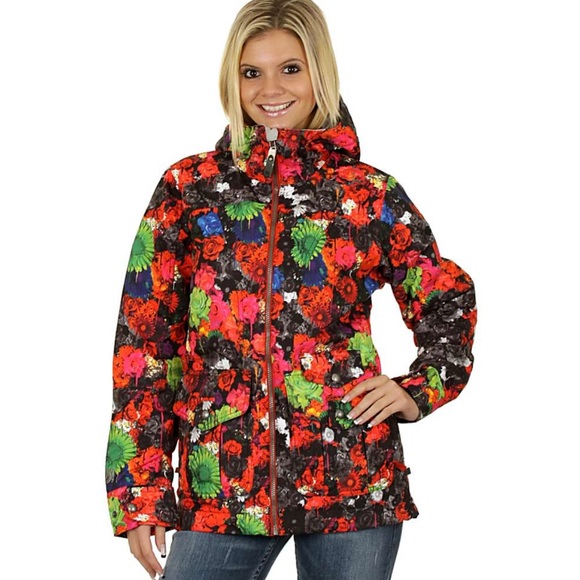 Burton | Jackets & Coats | Burton Dryride Insulated Floral Snowboard ...